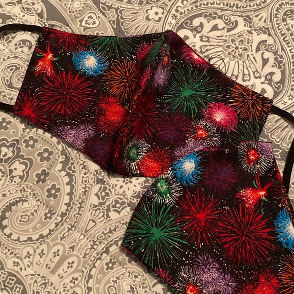 Hand Crafted | Accessories | Fireworks Face Mask | Poshmark